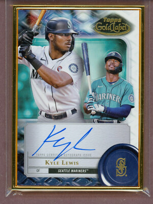 2022 Topps Gold Label Gold Framed Auto #KL Kyle Lewis (Mariners) | eBay