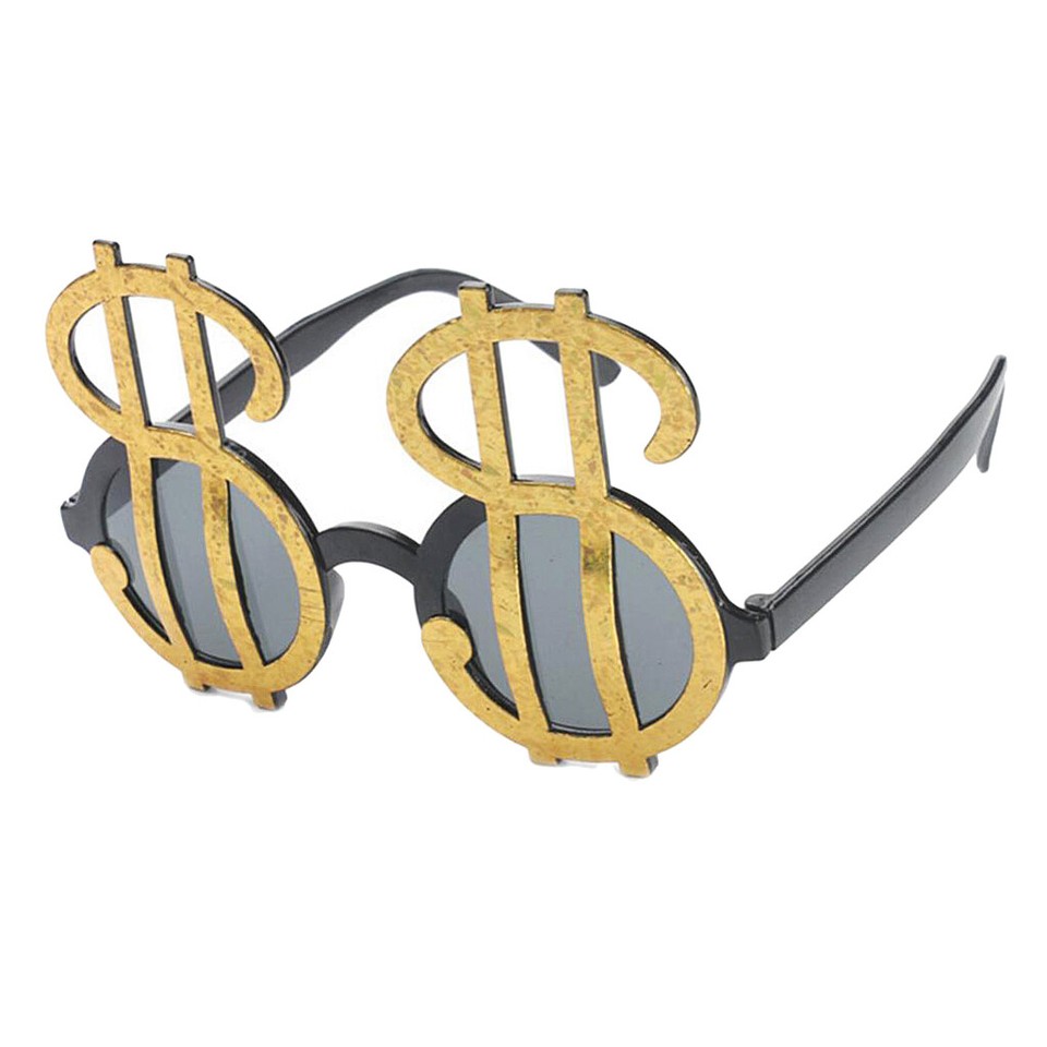 Gold Dollar Sonnenbrille Fun Party Brillen Geld Cash Casino Brille ...