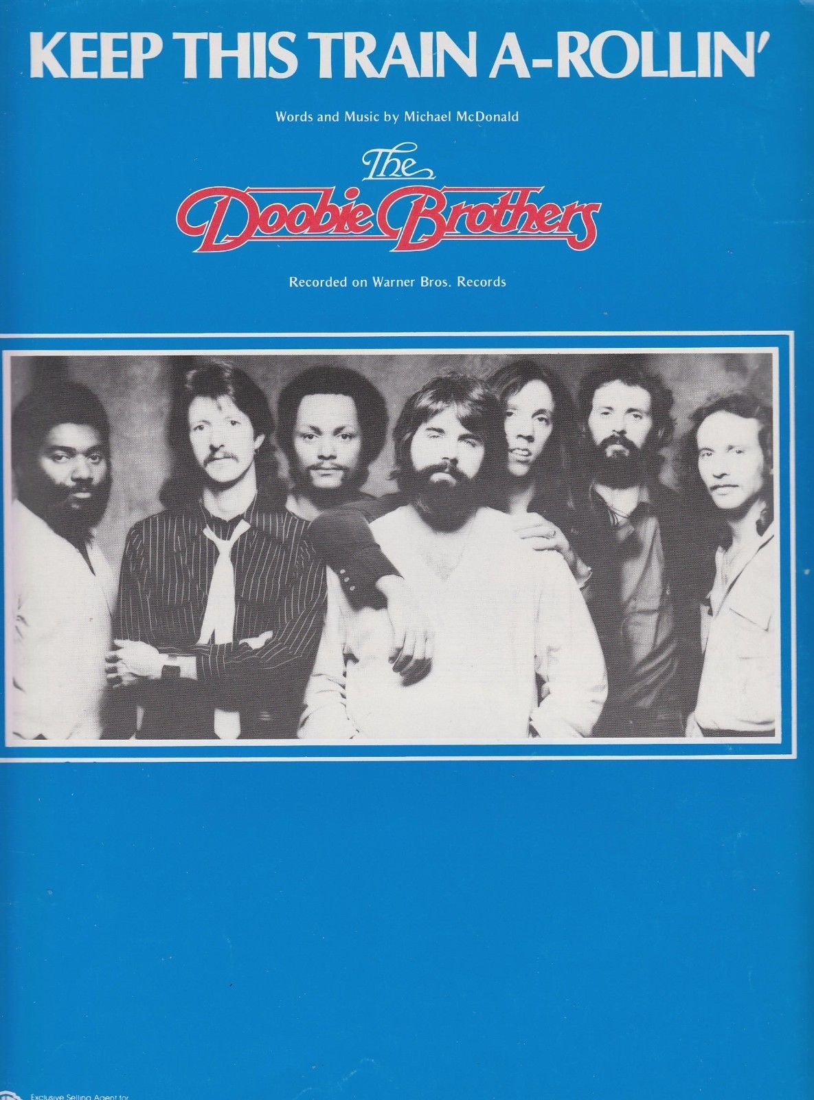 THE DOOBIE BROTHERS "KEEP THIS TRAIN A-ROLLIN' SHEET MUSIC-1981-NEW ON ...