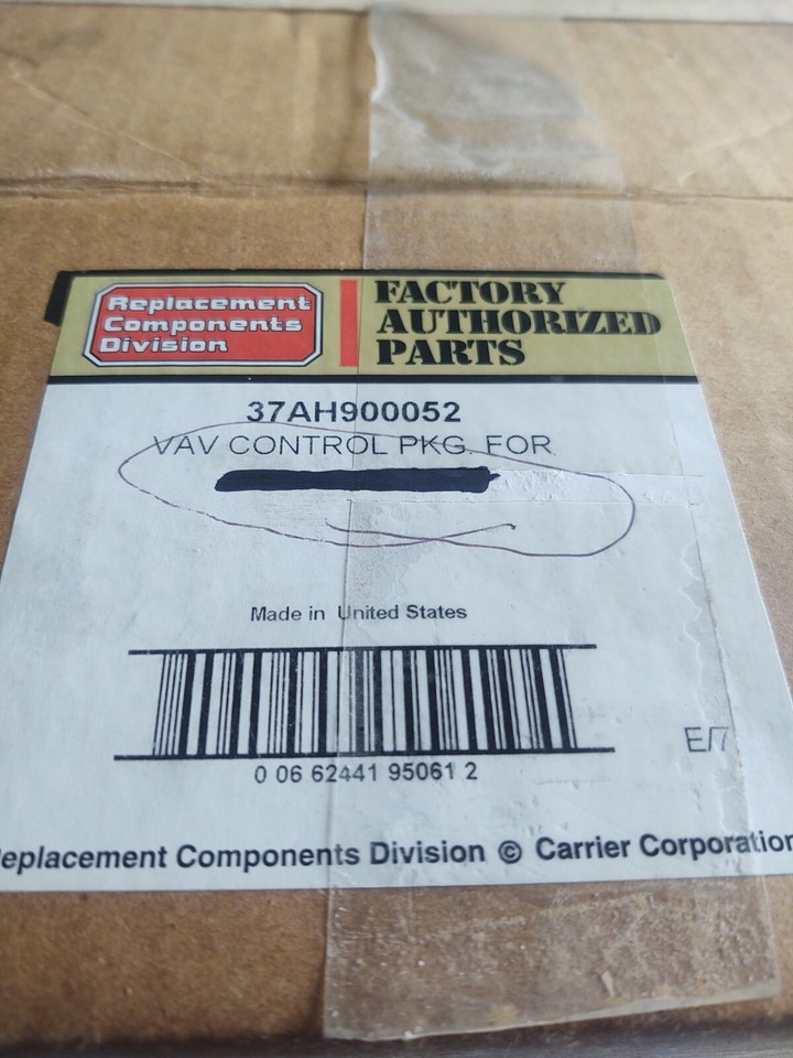 Carrier 37AH900052 Variable Air Volume Control Kit VAV HVAC New | eBay