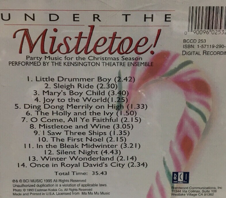 The Kensington Theatre Ensemble: Under The Mistletoe (CD, 1995) | eBay