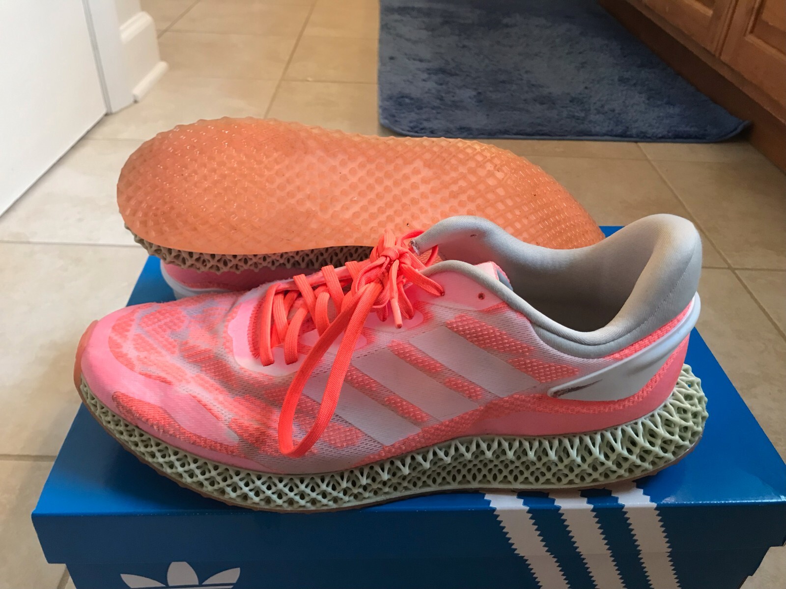 ADIDAS Men's 4D Run 1.0 Iridescent Salmon Pink 12.5 S… - Gem