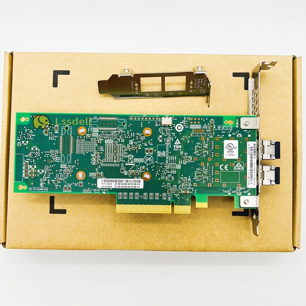QLogic QLE2742-SR Dual Port 32GB SFP FC PCI-e HBA Card Adapter QLE 2740 ...