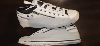 Vintage Diesel Expo-Zip Low Zip Leather Trainers Sneakers Men's US10.5 ...