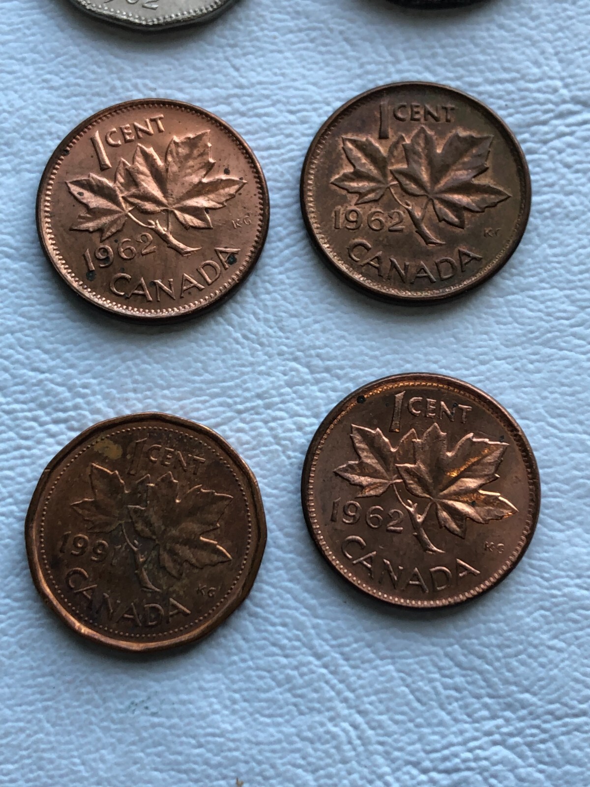 Lot of 11 Canada Coins, various denominations & years, and 3 $2 ...