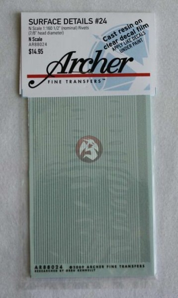 Archer Fine Transfers AR88024 N-scale Resin Decals Surface Details #24 ...