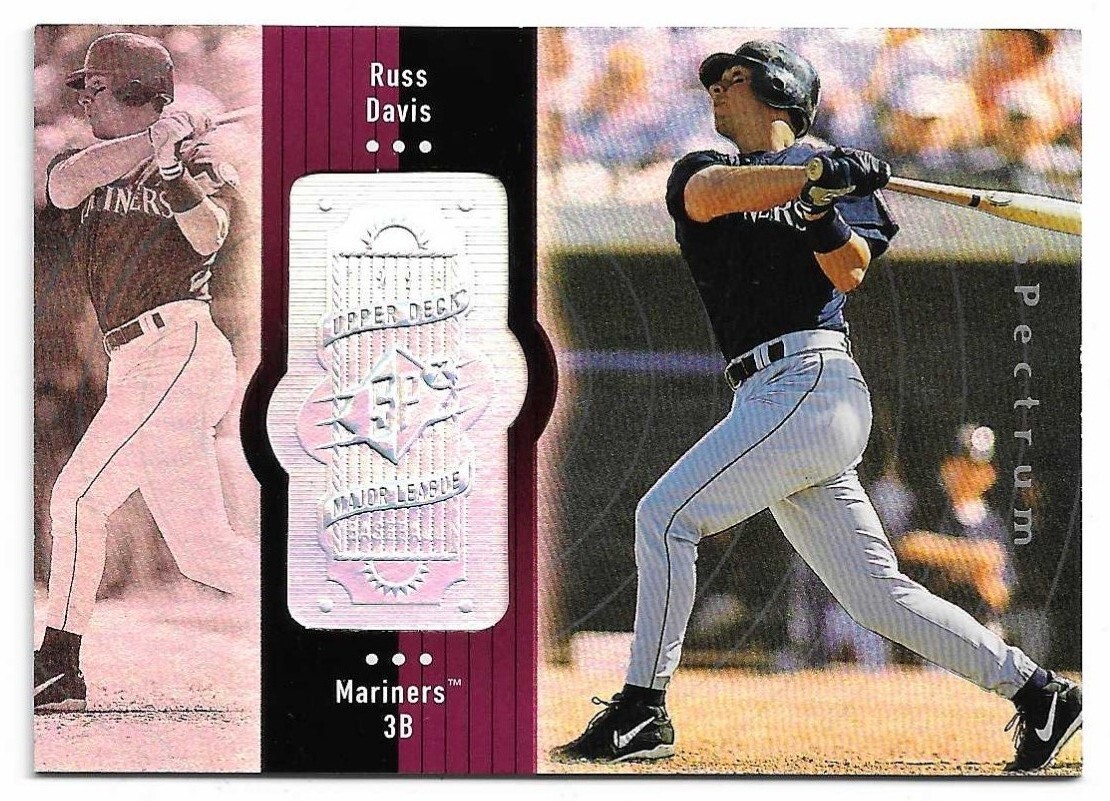1998 SPx Finite Baseball Russ Davis Spectrum Card #319 Seattle Mariners ...