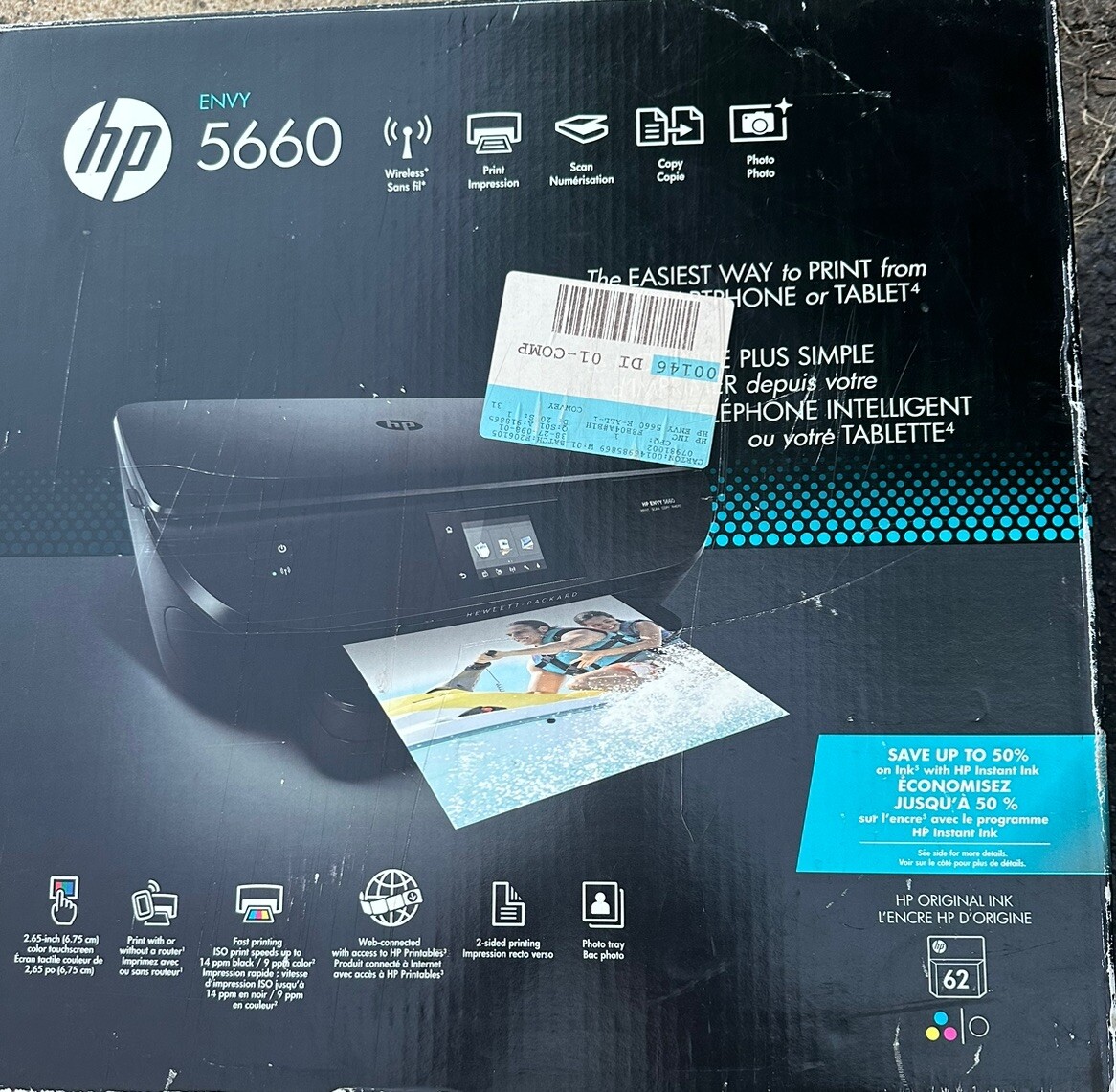 HP Envy 5660 All-In-One Multifunction Printer With Full Ink - Black ...