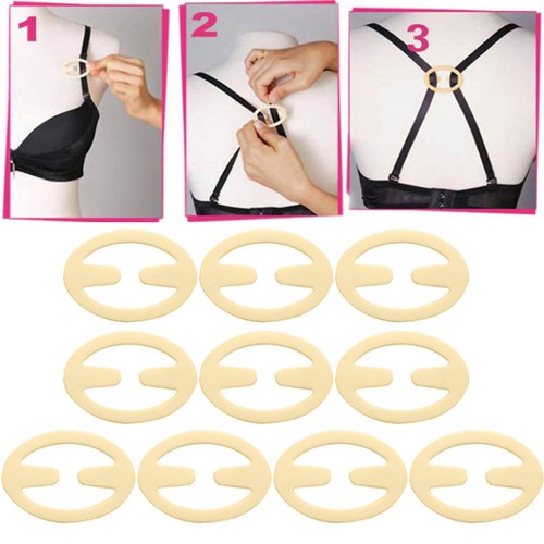 10pcs Bra Fastener Sturdy Durable Underwear Tape Closure Hook Invisible ...