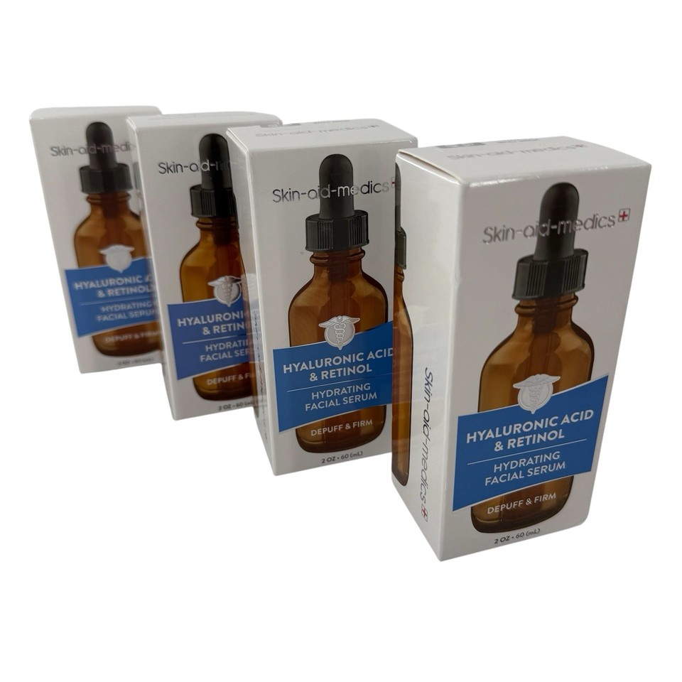 4 Skin-aid-medics Hyaluronic Acid & Retinol Hydrating Facial Serum ...