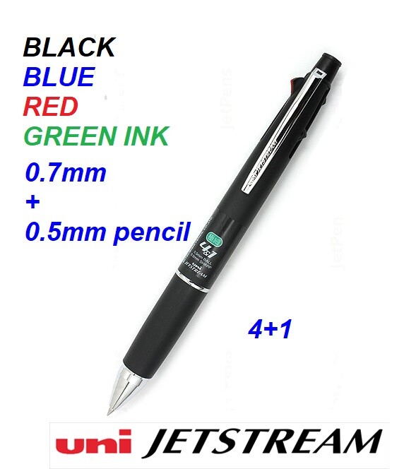 UNIBALL JETSTREAM 4 1 Multi 4 colour pen MSXE5-1000-07 BLACK 0.7mm 0 ...