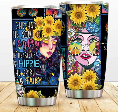 HIPPIE GIRL SHE HAS THE SOUL OF A GYPSY INSULATED STAINLESS STEEL ...
