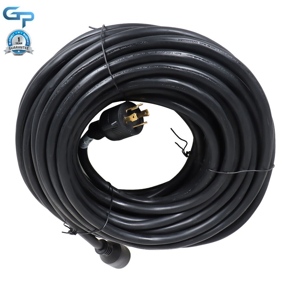 25/50/75/100Ft Generator Extension Power Cord L14-30 30 Amp Power Inlet ...