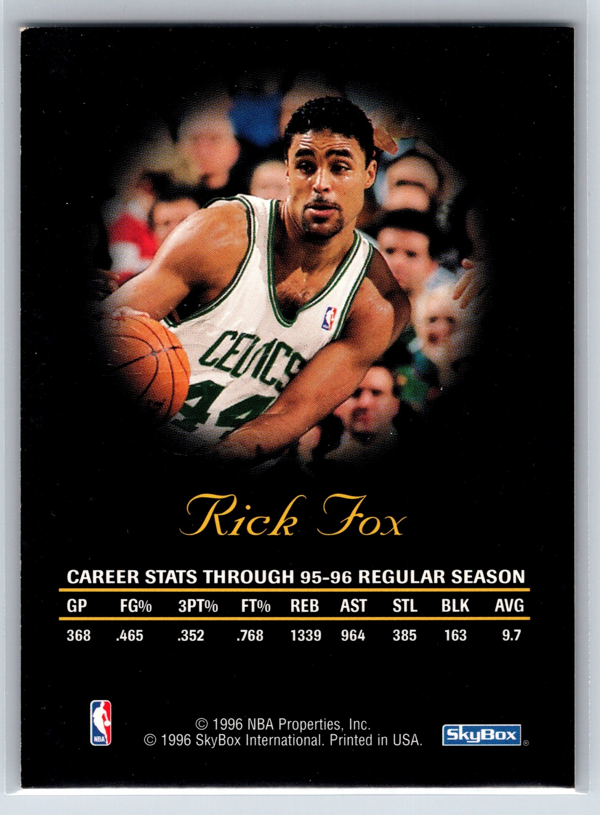 1996-97 Skybox Premium - Autographics Black Ink Rick Fox (AU) for sale ...