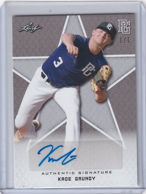 Kade Grundy 2020 Leaf Perfect Game Plate & Proof Autos 1/1 | eBay
