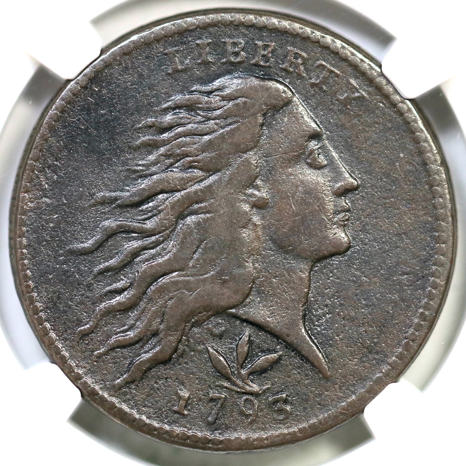 1793 S-8 R-3 NGC XF Details Vine & Bars Edge Wreath Large Cent Coin 1c ...