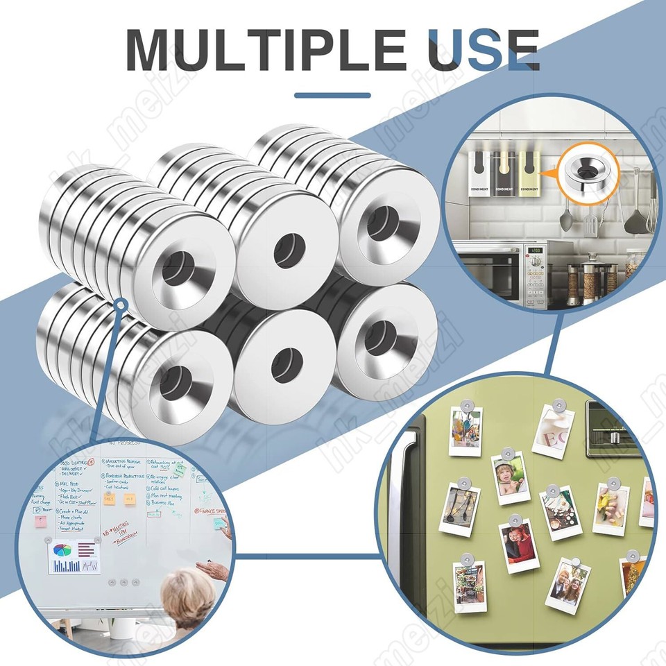 N52 Neodymium Round Disc Magnets With Hole Tiny/Large Magne for Door ...