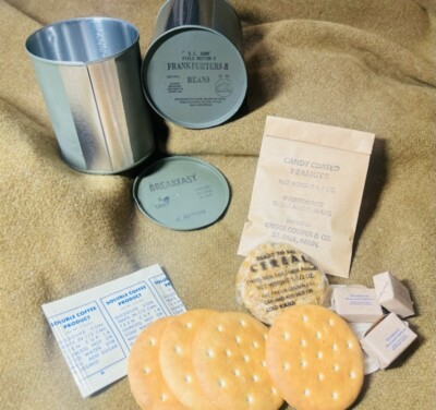 Late WWII OD C Ration BREAKFAST - Fully Edible, Reusable Historically ...
