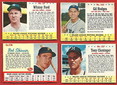 1961 + 1962+1963 POST BASEBALL *21 CARD LOT TOTAL* STARS/SEMI-STARS ...