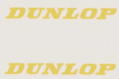 2 New DUNLOP Tires 6"Yellow Decals Stickers Car Shows Windows Decal | eBay