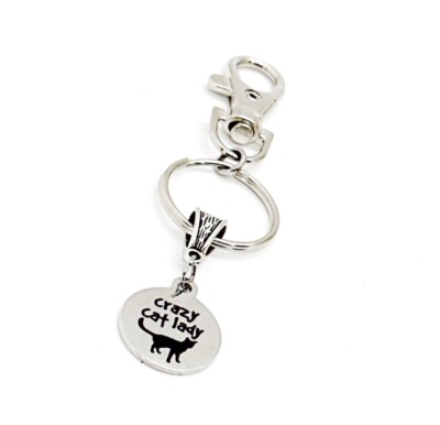Crazy Cat Lady Keychain Charm, Cat Owner Gift, Gift For Her, Wife Gift ...