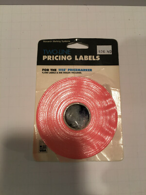 Two-Line Monarch Pricing Labels 1115 4500 Per Roll Open New Pkg 925032 ...