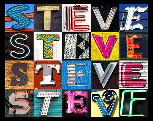 STEVE Name Poster featuring photos of actual sign letters | eBay
