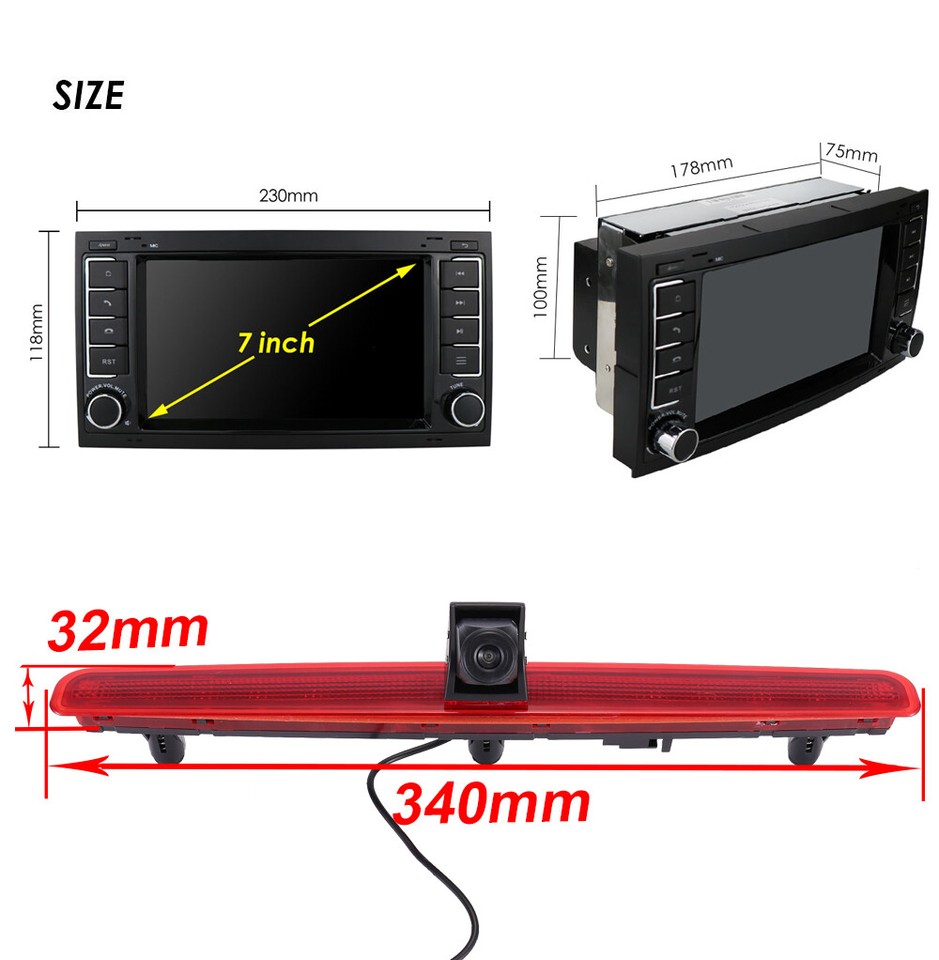 7"Autoradio Navigation GPS+Rückfahrkamera für VW T5 Multivan Touareg ...