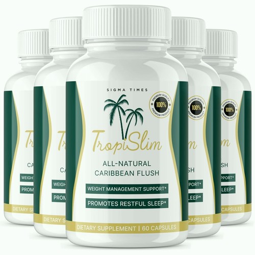 (5 Pack) Tropislim Caribbean Flush Capsules to Enhance Sleep and Weight ...