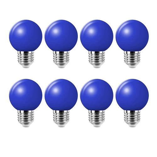8 Pack Blue Color LED Golf Bulb Energy Saving Plastic Shell SMD 2835 ...