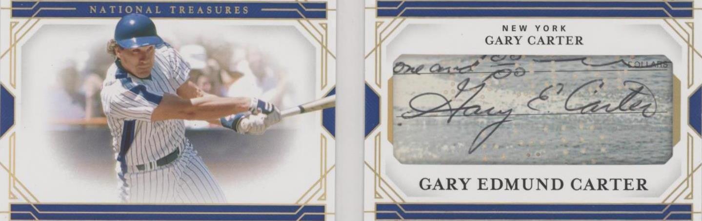 2020 Panini National Treasures - Cut Signature Booklets Gary Carter # ...