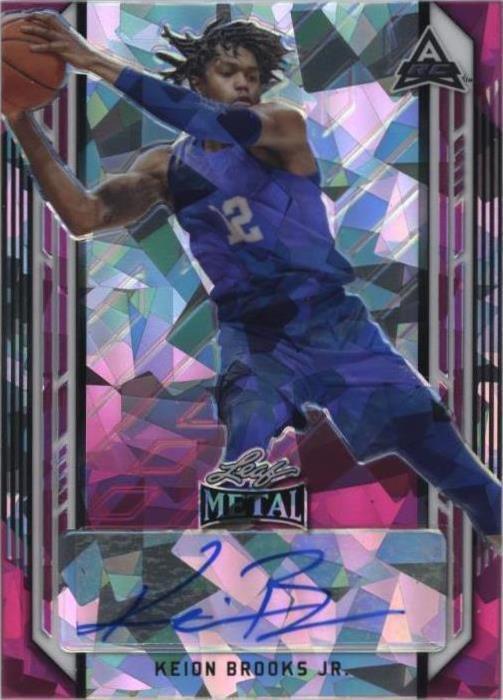 2021-22 Leaf Metal - Keion Brooks Jr. #BA-KBJ Pink Crystals /15 (AU, RC ...