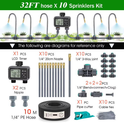 Dual Zone Independent Smart LCD Display Garden Watering Timer ...