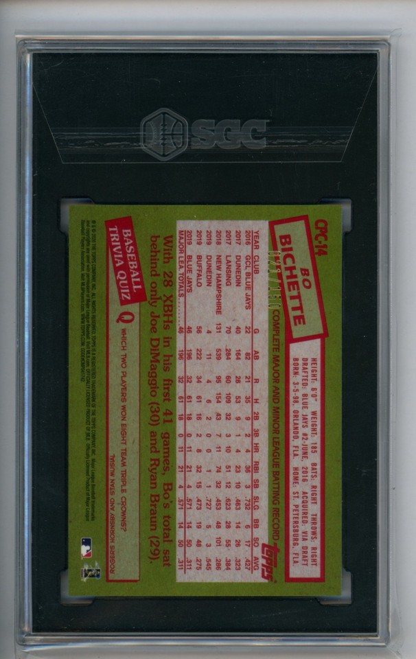 2020 Topps '85 Chrome Update Bo Bichette Blue Mega Refractor /150 RC ...