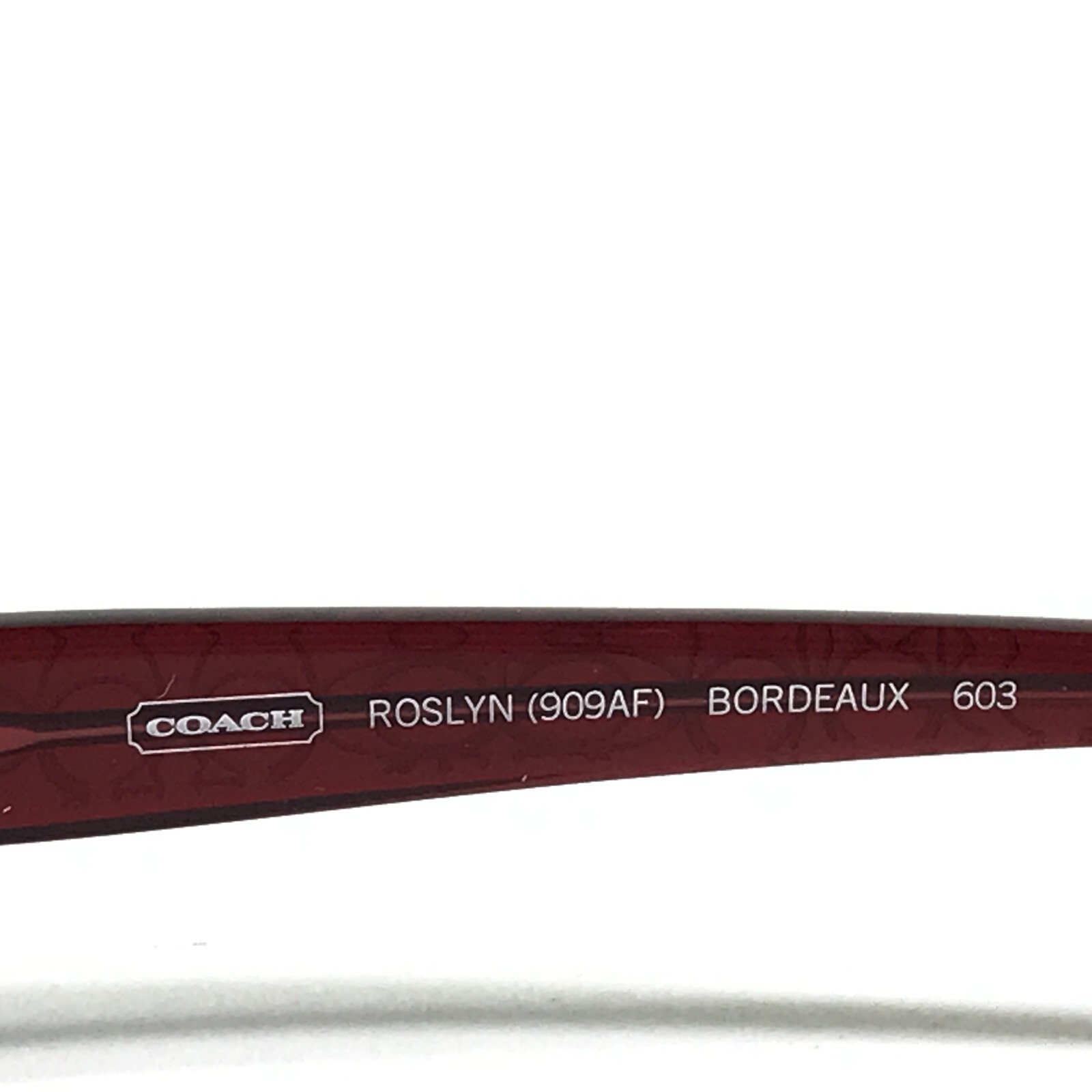 Coach Eyeglasses Frames ROSLYN 909AF BORDEAUX 603 Red Oval Floral 51-17 ...