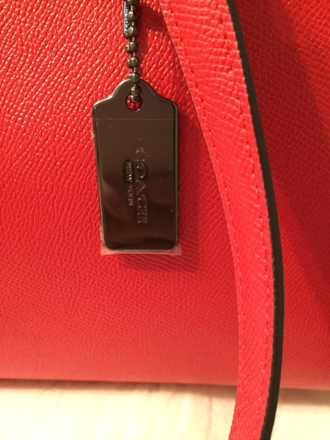 Coach Etta Carryall Crossgrain Leather Deep Red 76938 for sale online ...