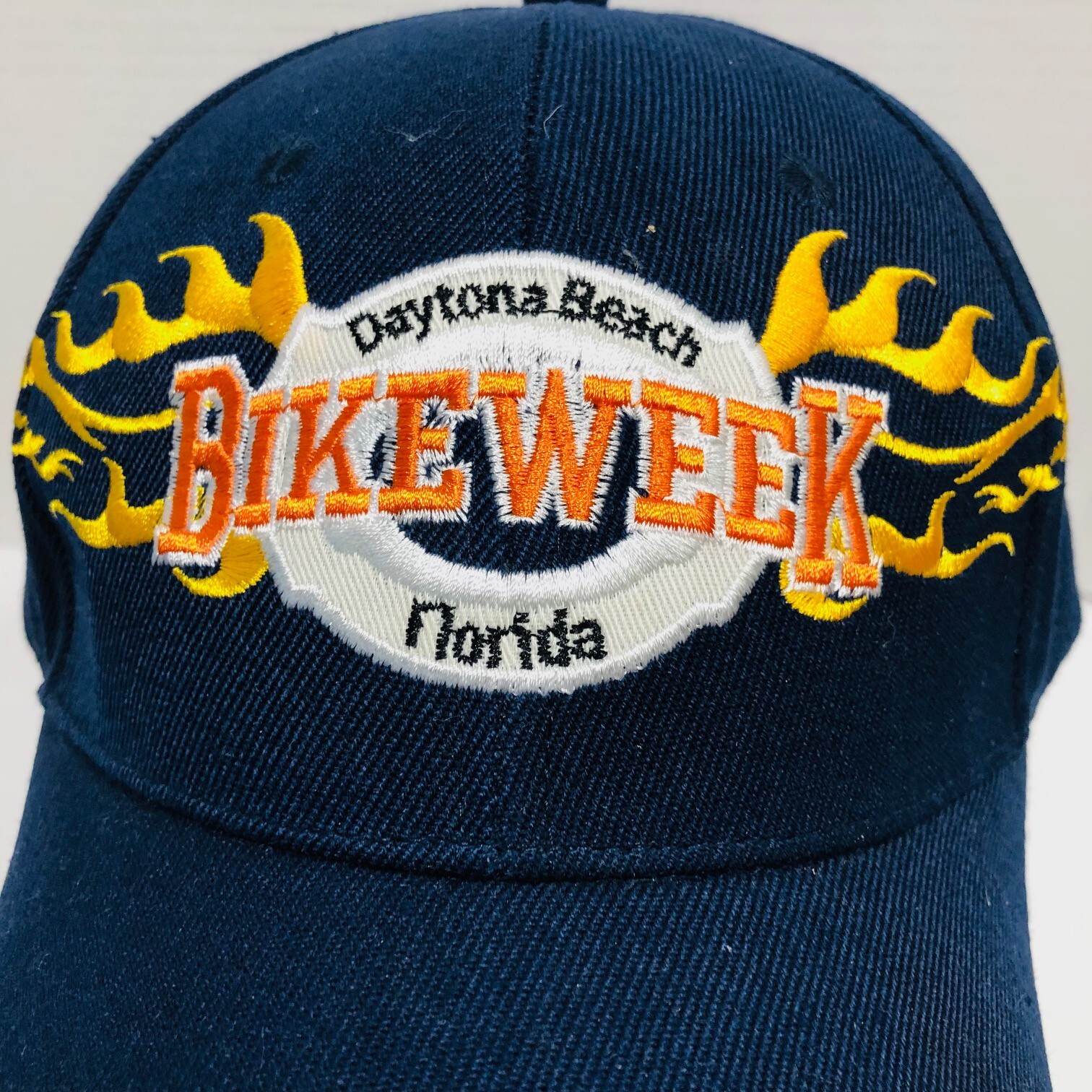 2020 Bike Week Baseball Hat Black Embroidered Flames … - Gem