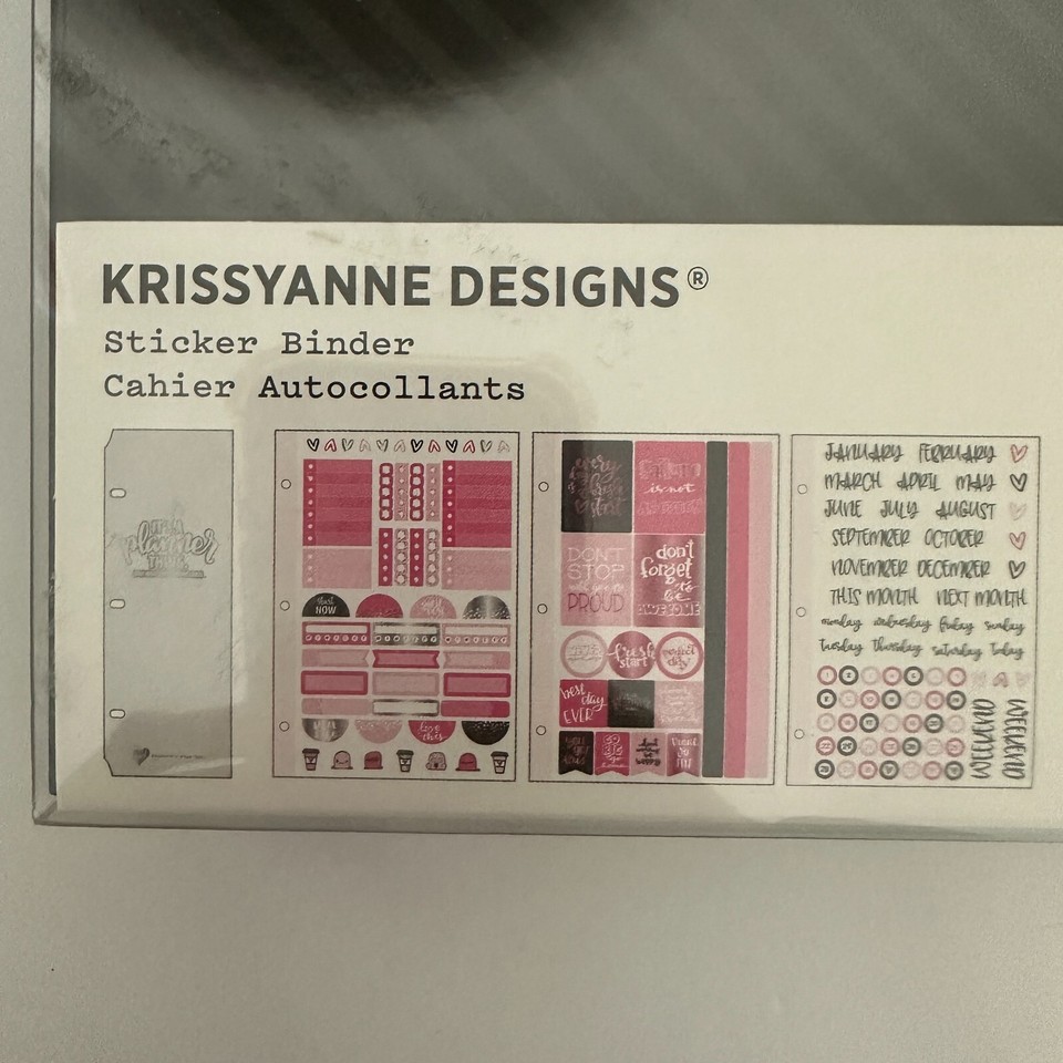 Krissyanne designs sticker binder NWT Planner Binder with 135 Stickers ...