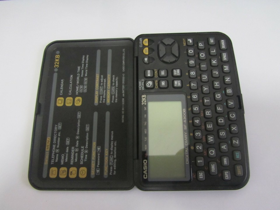 Casio SF-4300B Digital Diary 32KB Memory Handheld Electronic | eBay
