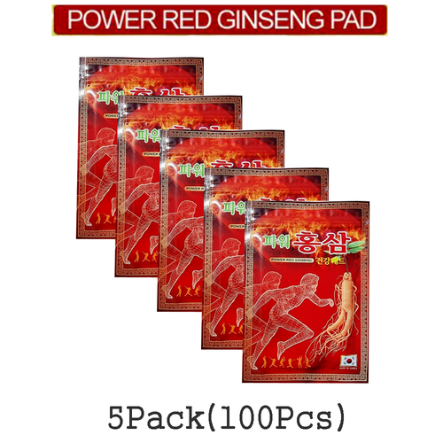 Power Red Ginseng Patch 5Pack(100Pcs)-Health Pad / Pain Relief-made in ...