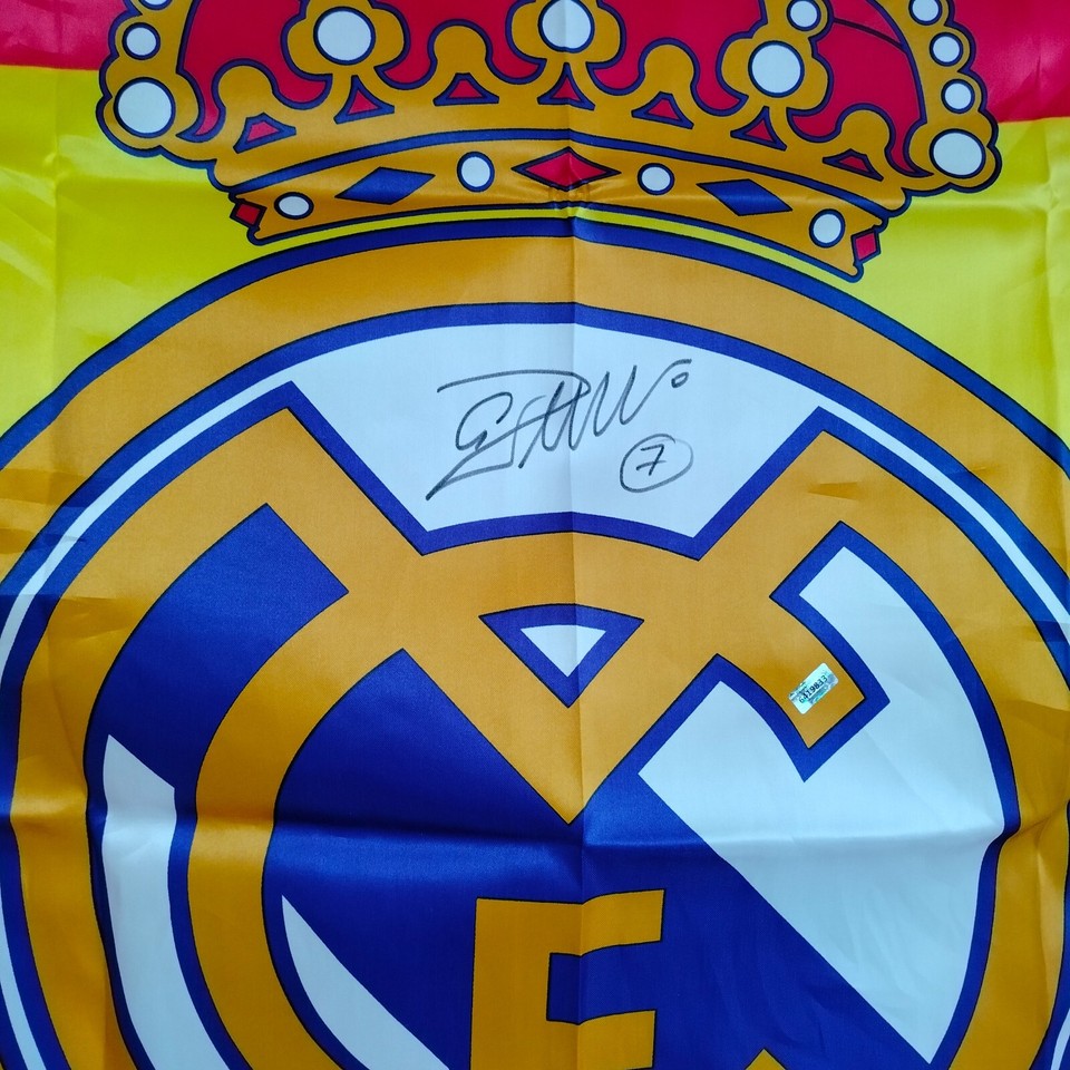 Cristiano Ronaldo CR7 Signed Autographed FC Real Madrid Flag With COA ...