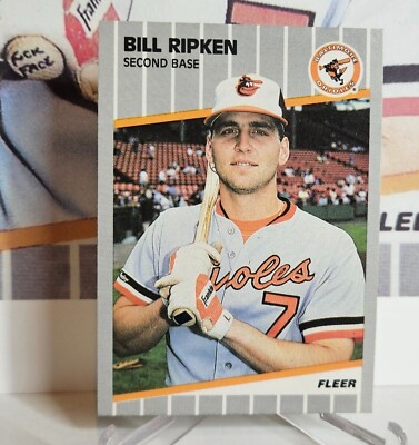 1989 Fleer Bill Ripken Error Card #616 MINT SET BREAK BLACK BOX OVER FF ...