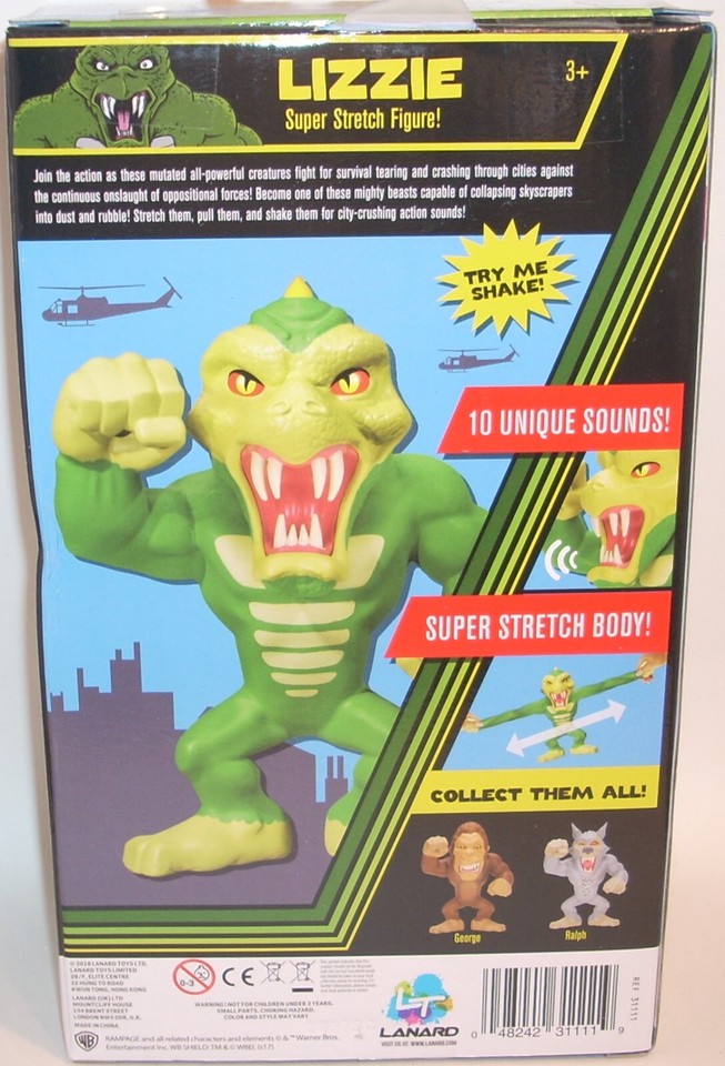 Midway Classic Arcade Rampage STRETCH LIZZY Action Figure SEALED ...