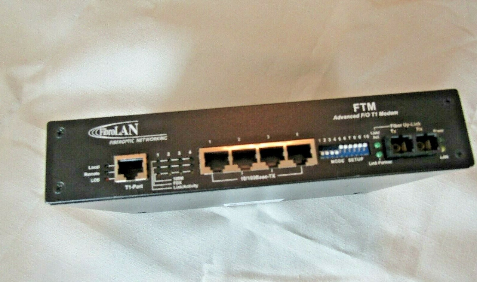 FibroLAN FTM Advanced F/O Fiberoptic T1 Modem 4 Ports 10/100TX 1 T1 ...