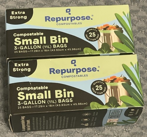 3 Gallon 11 Liter Extra Strong Small Compostable Trash Bags SEALED 2X ...