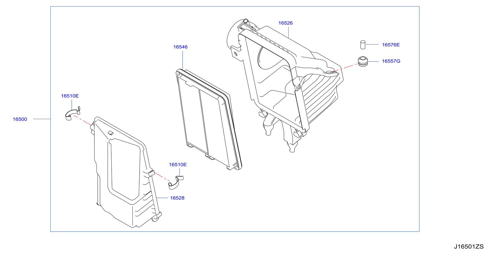 Genuine Nissan Hose-Air Duct 16577-4CL0B for sale online | eBay