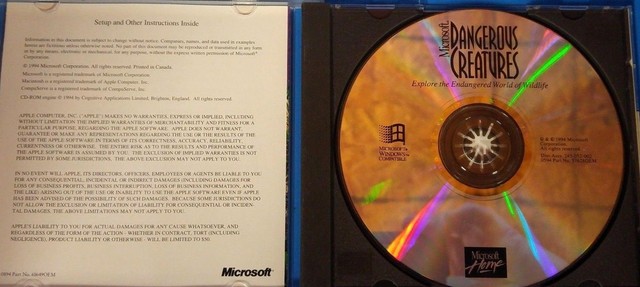 Microsoft Dangerous Creatures (PC, 1994) for sale online | eBay