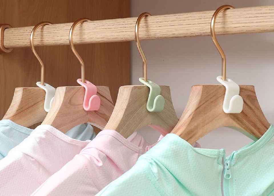 40 Hanger Connector Hooks Space Saving Closet Organizer Cascading ...