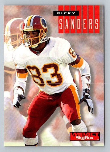 1994 SkyBox Impact #265 Ricky Sanders Washington Redskins Football Card ...
