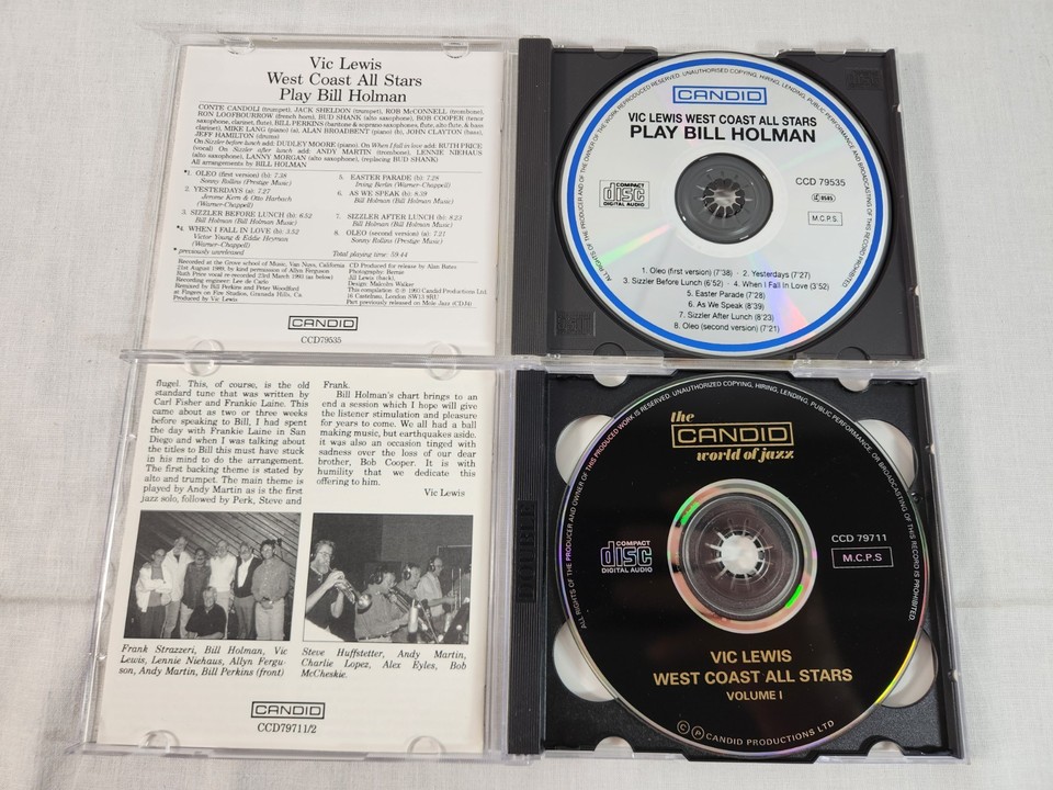 Vic Lewis West Coast All-Stars 4 CD LOT 1990s Cool Jazz Discs NEAR MINT ...